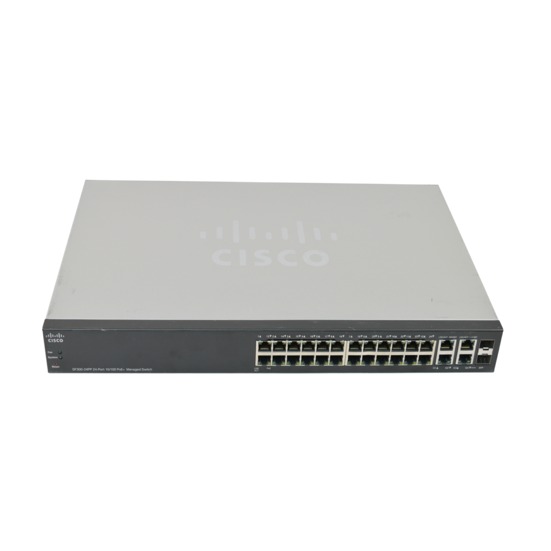 Cisco SF300-24PP-K9 Switch Managed PoE+ 24-port 180W Power 10/100/1000 ...