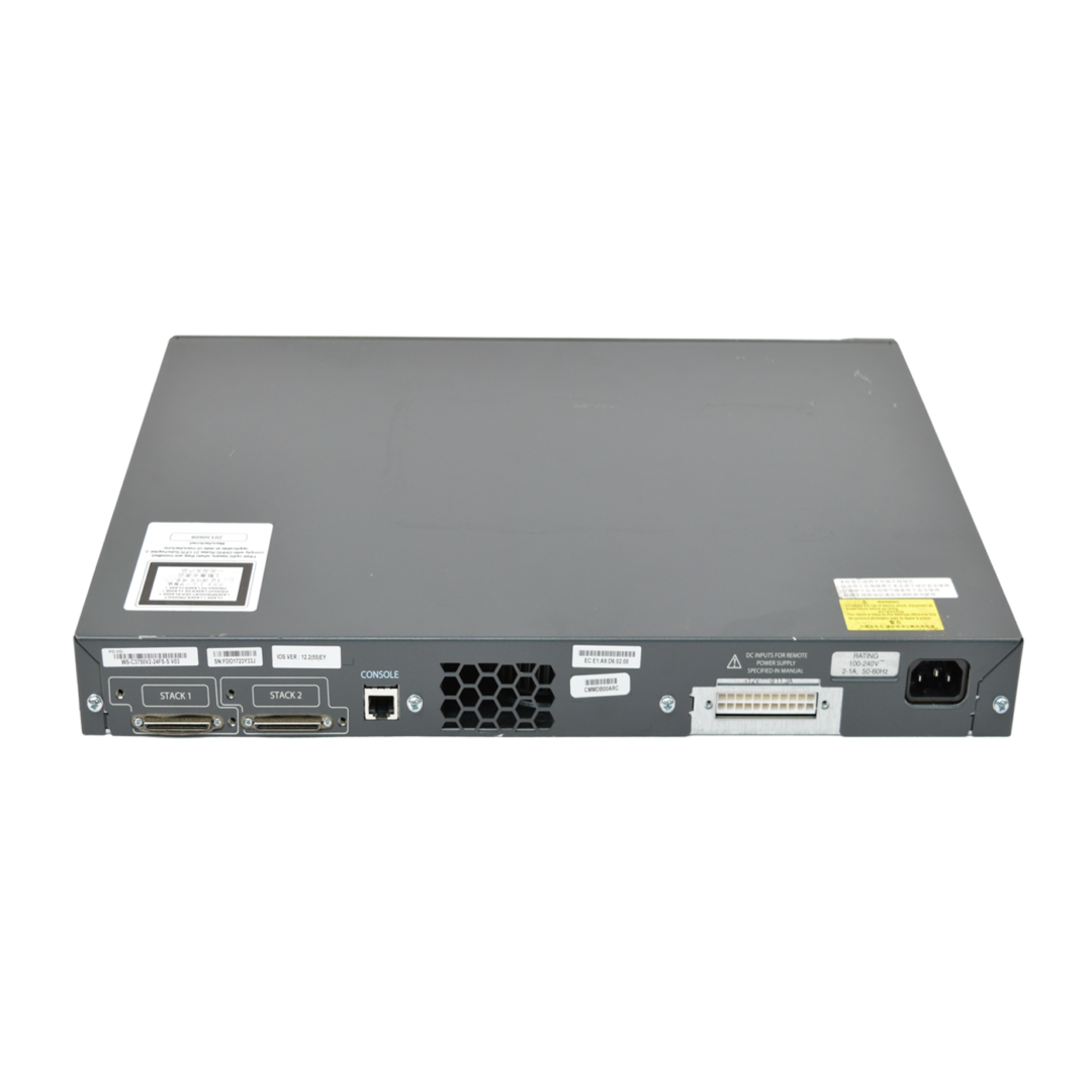 Cisco WS-C3750V2-24FS-S 24 Port Ethernet 100FX SFP IPv6 IP Base Switch ...