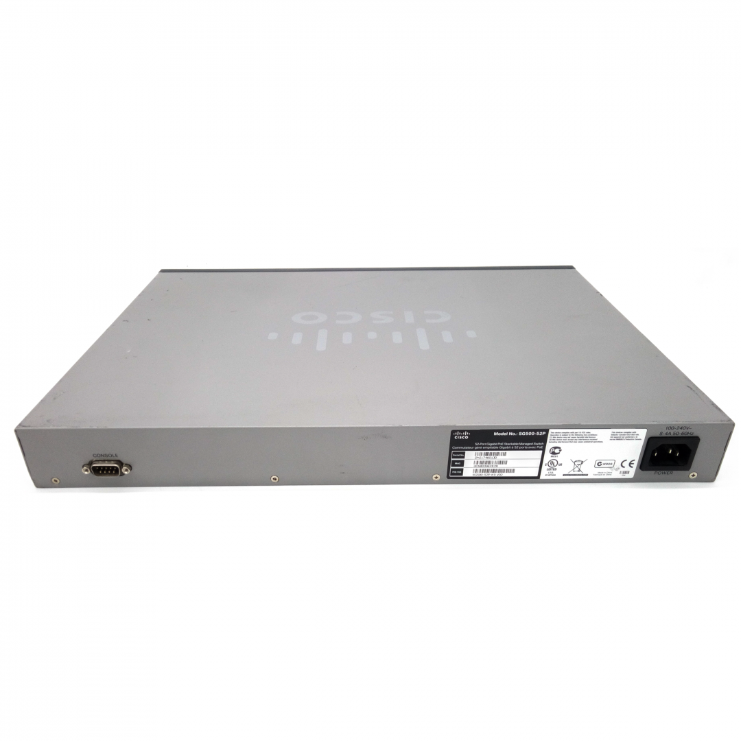 Cisco SG500-52P-K9 48 10/100/1000 Gigabit GBE PoE+ Ports Managed Switch ...