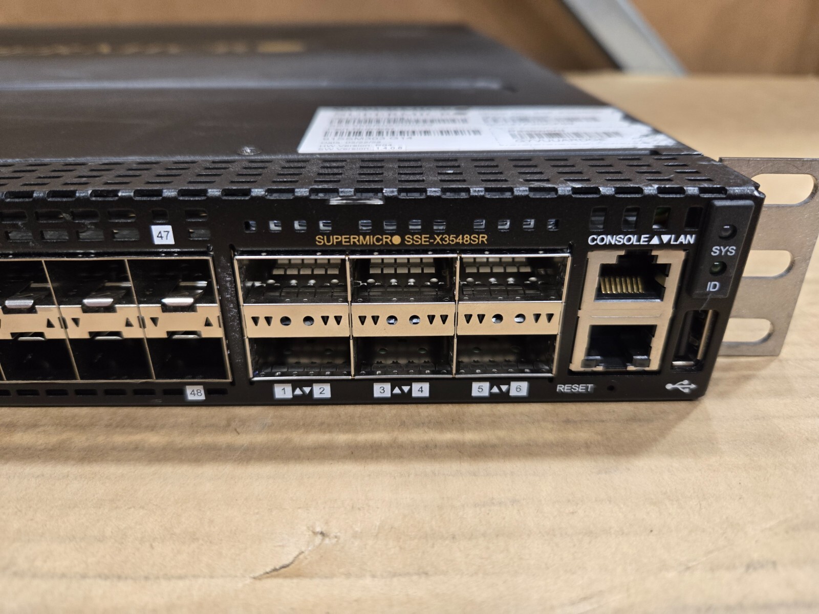 Supermicro super micro SSE-X3548SR 48x 10G ports 6x100G Ethernet Switch ...